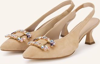Darling Harbour Darling Harbour Slingpumps Mit Schmucksteinen beige
