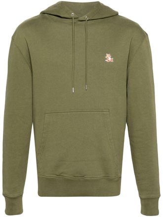 Maison Kitsun&eacute; Hoodie mit Chillax Fox-Patch - Gr&uuml;n