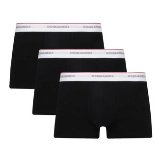 Dsquared2 Homme, Sous-vêtements, Noir, Taille: 3XL Pack Trunk Coton Noir Printemps 2025