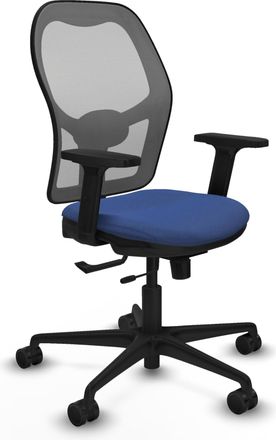 Piqueras y Crespo Schreibtischstuhl aus Stoff mit 2D-Armen, h&ouml;henverstellbare Lendenwirbelst&uuml;tze, ausgestattet mit Syncro/Traslack und injiziertem Schaum. Mit Rollen vo