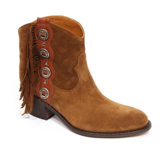 Via Roma 15 Wildleder Fransenstiefel - - Shoes - Damen - Braun - 39 EU