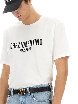 Valentino Logo-Print Cotton T-Shirt - White