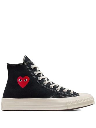 Comme Des Gar&ccedil;ons Chuck Taylor 70 Small Red Heart High Top Snea