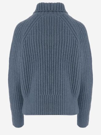 Allude Womens Sweater Cashmere And Silk Light Blue