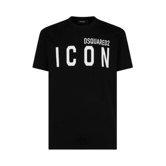 Dsquared2 Homme, Tops, Noir, Taille: 2XL T-shirt Icon Logo