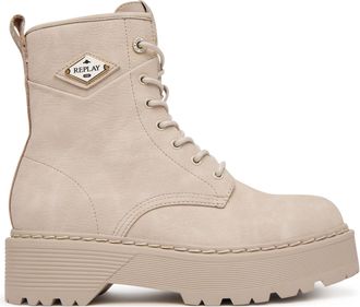 Replay Schn&uuml;rstiefeletten REPLAY GWL63.000.C001ZS Beige