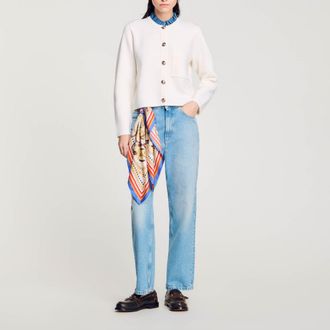 Sandro Jacke mit Stehkragen