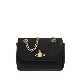 Vivienne Westwood Femme, Sacs, Noir, Taille: ONE Size Sac port&eacute; &eacute;paule rabattable