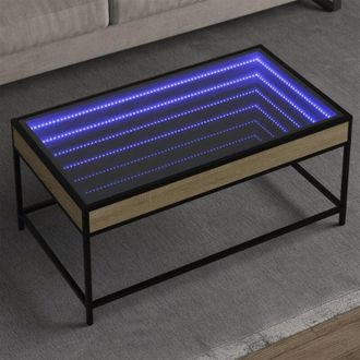 vidaXL Couchtisch mit Infinity-LED Sonoma-Eiche 90x50x41 cm - Vidaxl