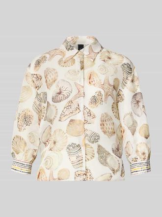 Marc Cain Bluse aus Leinen-Mix mit 3/4-Arm