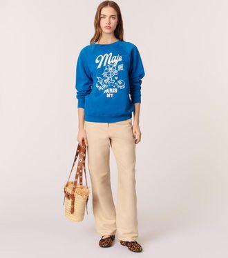Maje Sweatshirt Maje Paris - Bleu - Taille 2 - Maje