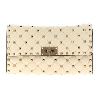 Valentino Garavani Rockstud Spike Quilted Nappa Schultertasche - - Bags - Damen - Wei&szlig; - ONE SIZE