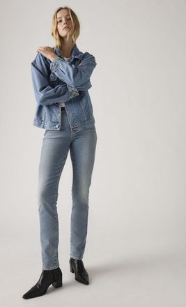 Levi's Jean 724 Taille Haute Straight - Femme - Bleu / Far Up - 23X30