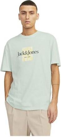 Jack & Jones Jorlafayette Branding Tee SS Crew NEC Ln T-Shirt, Skylight, XXL Homme