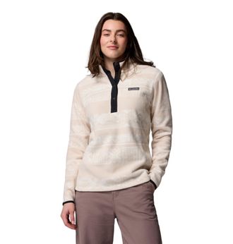 Columbia Benton Springs Printed 1/2 Snap Pullover, Au&szlig;enschicht Polyfleece, kuscheliges Material, hoher Halsausschnitt, Druckknopfverschluss, Komfortbesatz - D