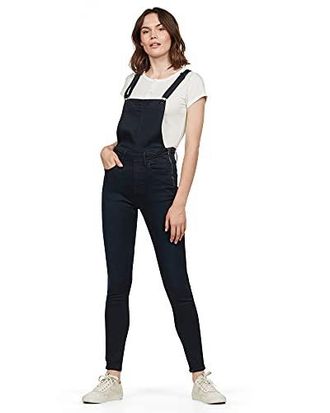 G-Star G-Star Femme Salopette Lynn High Waist Skinny, Bleu (deep blue ocean D14425-B481-A818), 34