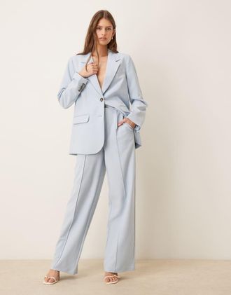 Vero Moda Pantalon densemble ajust&eacute; et large &agrave; taille haute - Bleu ciel