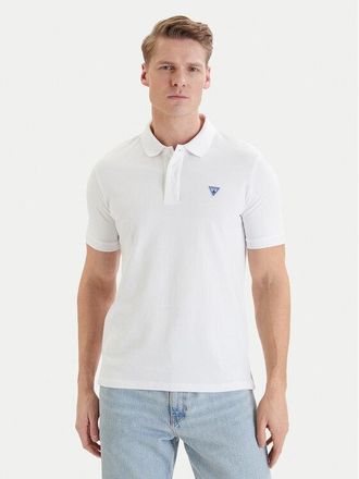 Guess Poloshirt F6GP03 K9WF1 Wei&szlig; Slim Fit