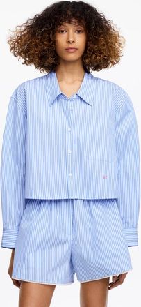 Arket Und Laila Gohar Cropped-Hemd -Blau