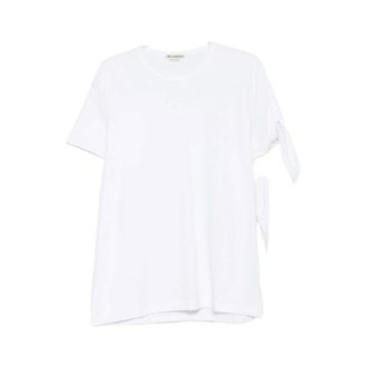 J.W.Anderson Homme, Tops, Blanc, Taille: S T-shirt &agrave; Manches Nou&eacute;es