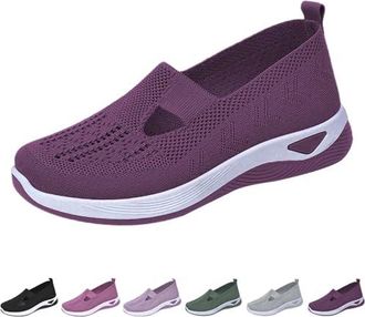 Generic Chaussures de marche confortables pour femme, baskets orthop&eacute;diques tiss&eacute;es, l&eacute;g&egrave;res et respirantes avec semelle souple, soutien de la vo&ucirc;te plantaire
