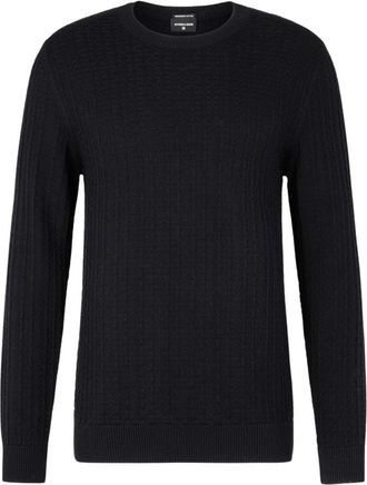 Strellson Homme, Pulls, Bleu, Taille: XL Graphic Texture Knit Sweater