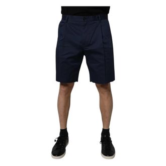 Dolce & Gabbana Mid Waist Bermuda Shorts - - Shorts - Herren - Blau - XS
