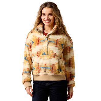 Ariat Womens Berber Sweatshirt Long Sleeve in Sonoma Southwest Print, Size 2X-Large, by Ariat