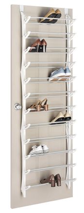 Whitmor 6486-1746-WHT Over-The-Tür Schuhregal, 36-Paar, Plastik, weiß, 19,05 x 57,48 x 189,23 cm