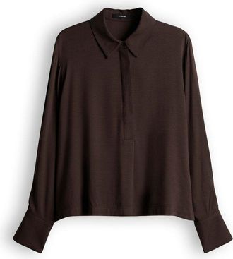 someday Langarmbluse ZEFINE Loose in A-Linie ausgestellt geschnitten, dezenter Schimmer