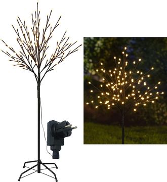 Bonetti LED Lichterbaum mit 108 warm-weißen Lichtern beleuchtet, 120 cm hoch, die Lichterzweige sind flexibel, Weihnachtsbaum mit Lichterkette