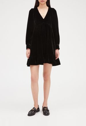 Claudie Pierlot Robe courte velours noir