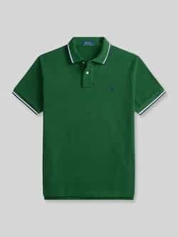 Polo Ralph Lauren Regular Fit Poloshirt aus reiner Baumwolle mit Kontraststreifen