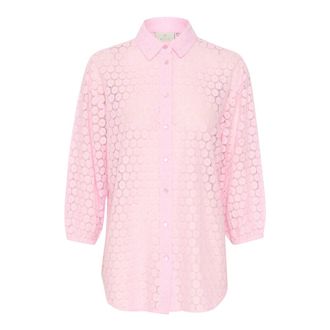 Kaffe Rosa Spitzenbluse Top 3/4 &Auml;rmel - - Blouses & Shirts - Damen - Rosa - M