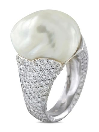 Yvel bague &agrave; perle baroque - Argent