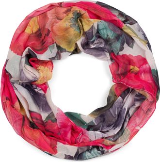 styleBREAKER Schlauchschal Loop mit Blumen Muster