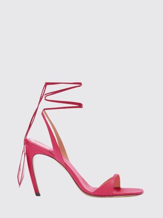 The Attico Mules &agrave; talons Ora en cuir avec talon haut incurv&eacute; et liens &agrave; la cheville