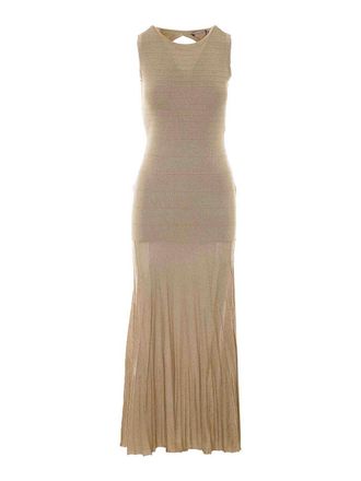 Twinset Robe Au Genou - Or