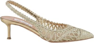 Aquazzura Femme, Chaussures, Beige, Taille: 41 EU Kahlo Sling 50