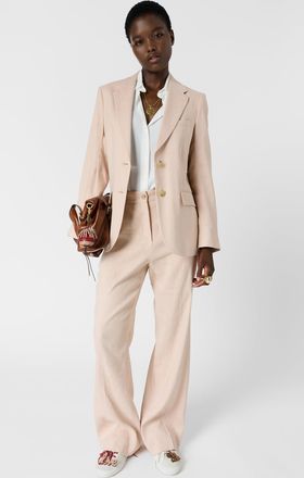 Gerard Darel Veste de tailleur en lin m&eacute;lang&eacute; - TAZIA - Nude