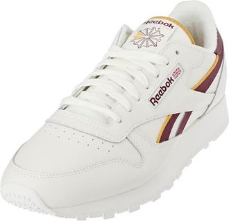 Reebok Baskets Classiques en Cuir pour Femme, Chalk Classic Bordeaux F23 Retro Gold F23 R, 36.5 EU