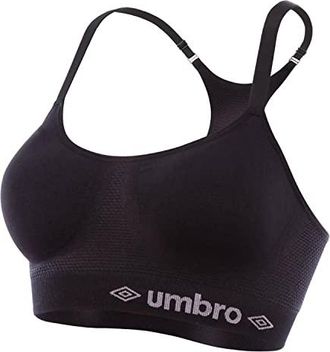 Umbro Soutien-Gorge Sport, Brassière Femme, Durable, Anti-irritation, Noir, L-XL