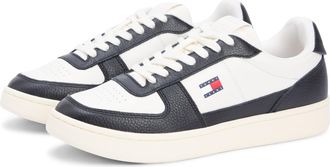 Tommy Jeans Sneaker TOMMY JEANS ARCHIVE 98 COLOR, Herren, Gr. 40, wei&szlig;, schwarz, Leder, kontrastfarbene Details, Schuhe Sneaker, Freizeitschuh, Halbschuh, Schn&uuml;rs