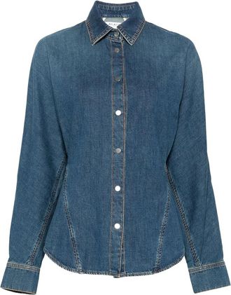 Alaia Ruffled Denim Shirt