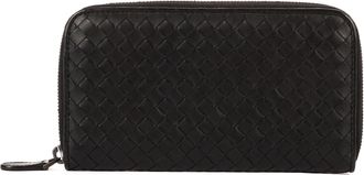 Bottega Veneta Crossbody Bags - Intrecciato Zip Around Wallet - Gr. unisize - in Schwarz - f&uuml;r Damen