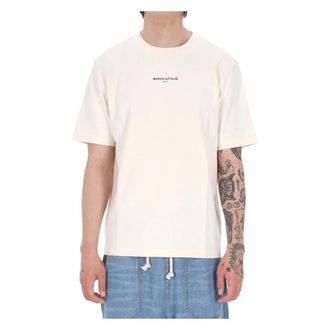 Maison Kitsun&eacute; Paris Comfort T-Shirt - - Tops - Herren - Beige - L