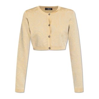 Versace Cardigan mit Logo - - Knitwear - Damen - Beige - S