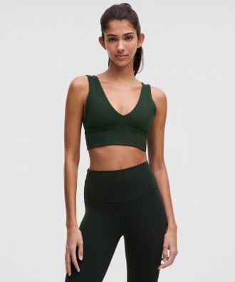 lululemon Soutien-gorge Align encolure en V Maintien léger, bonnets A et B pour Femmes - Vert - Taille 12