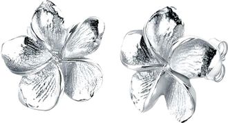 Elli Ohrringe Damen Frangipani Bl&uuml;te Natur Blume Filigran in 925 Sterling Silber