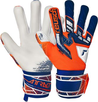 Reusch Attrakt Freegel Gold NC atmungsaktive Torwarthandschuhe Herren und Frauen Fußballhandschuhe für Erwachsene geeignet für alle Wetterbedingungen und Spi